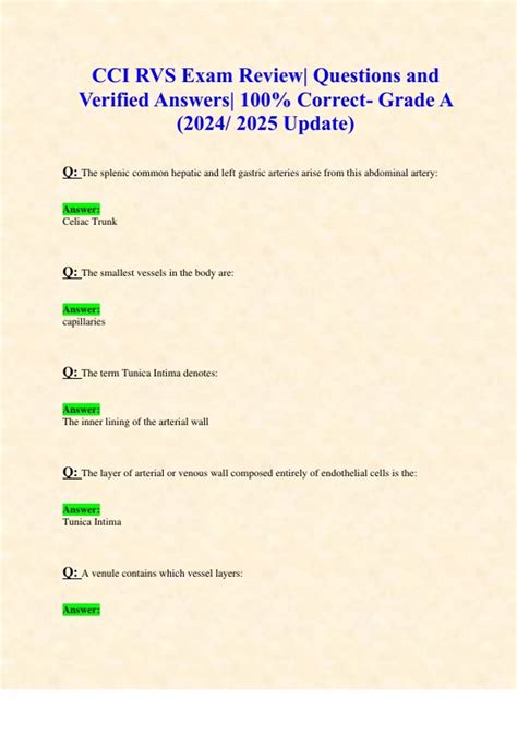 Cci Rvs Exam Review Questions And Verified Answers 100 Correct Grade A 2024 2025 Update