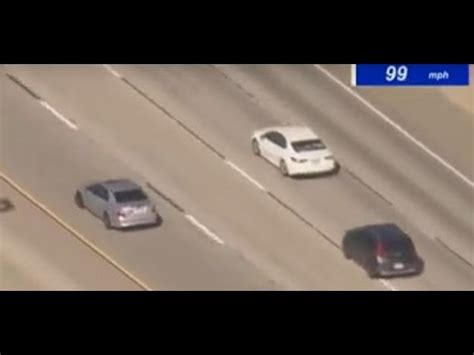 Chase Wild High Speed Police Chase Of Jaguar Via La Freeways Youtube