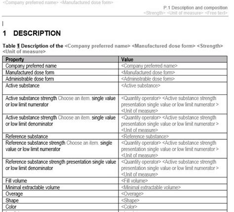 Ectd Document Templates Qdossier
