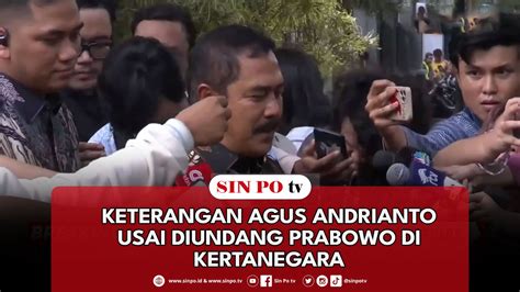 Keterangan Agus Andrianto Usai Diundang Prabowo Di Kertanegara