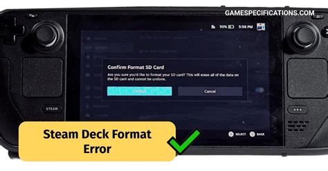 Troubleshooting Steam Deck Format Error How To Resolve The Issue Game Specifications