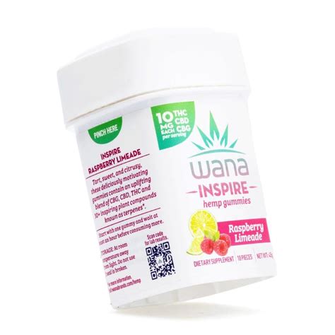 Shop Wana Inspire Gummies Raspberry Limeade 300 Mg Total