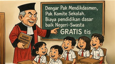 Pendidikan Dasar Harus Gratis Merata Mk Wajibkan Negara Biayai Sekolah