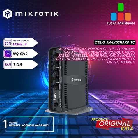 Jual Mikrotik Hap Ax2 C52ig 5haxd2haxd Tc Wi Fi 6 Jakarta Pusat Pusat Jaringan Nusantara