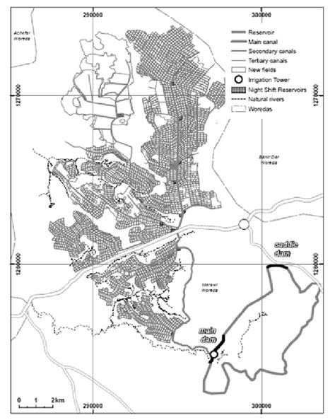 Map Of The Koga Irrigation Scheme Source Vigerske 2008 Download