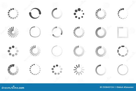 Download Sign Set Load Icons Set Load System Data Load Stock Vector