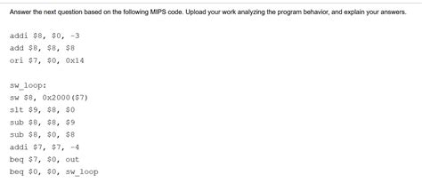 Answer The Next Question Based On The Following Mips
