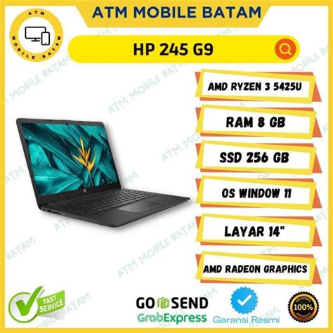 Jual Laptop Hp G Amd Ryzen U Gb Gb Ssd W Di Seller Atm Mobile Batam Batam