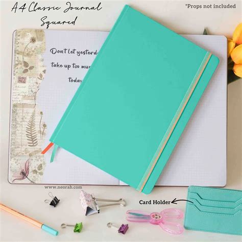 Neorah A4 Classic Dot Grid Notebook 110 Gsm Hardcover Office Notebookdiary Teal At