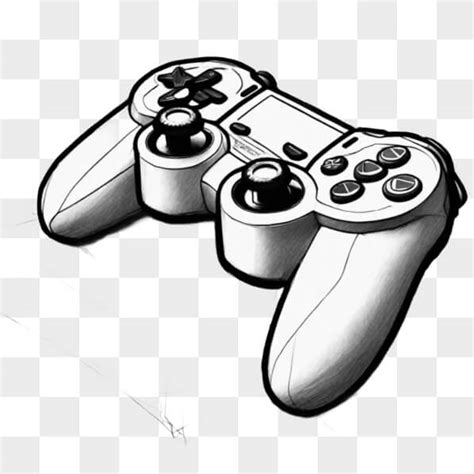 Download Black And White Drawing Of Gaming Controller Sketches Online