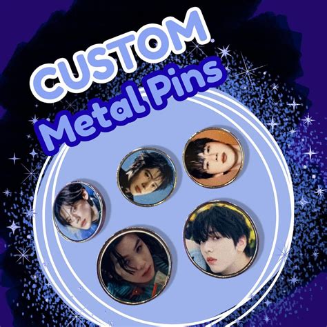 Kpop Fanmade Metal Pin Pack K Pop Inspired Tour Freebies Etsy