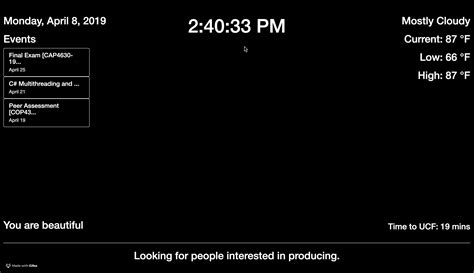 GitHub Jrmusan Magic Mirror A Simple Magic Mirror With Some Cool Functionality