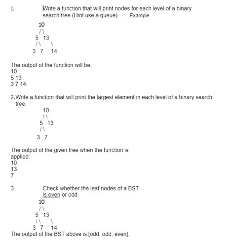 solved 1 write a function that will print nodes for each