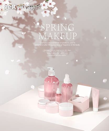 봄 화장품 몸단장제품 뷰티 스킨케어 뷰티 메이크업아티스트 피부관리사 병 용기 이미지 Jv11342334 게티이미지뱅크