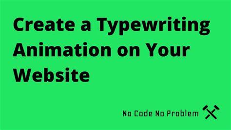 Add A Typewriting Animation To Your Website Youtube
