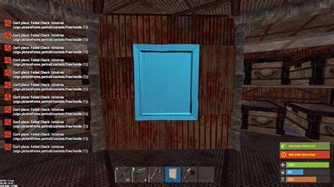 BUG Can T Place Picture Frames Inside R Playrust