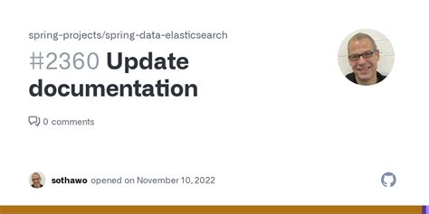 update documentation · issue 2360 · spring projects spring data