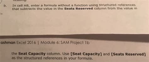 Solved In Cell H8 Enter A Formula Without A Function Using