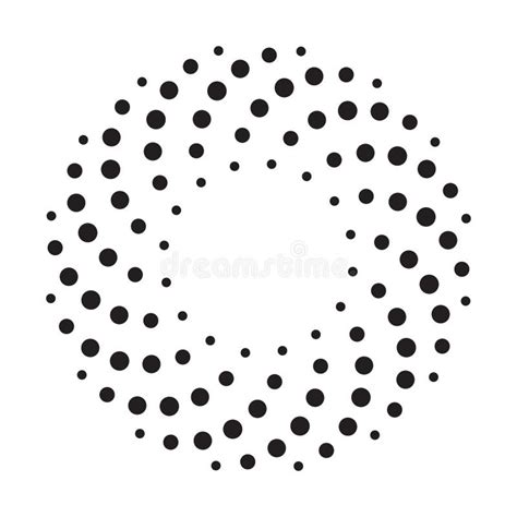 Dotted Spiral Vortex Design Element Stock Vector Illustration Of