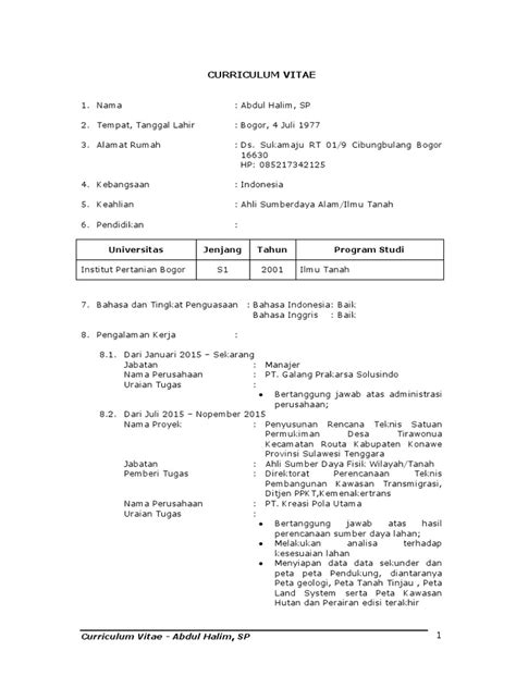Cv Abdul Halim New Pdf