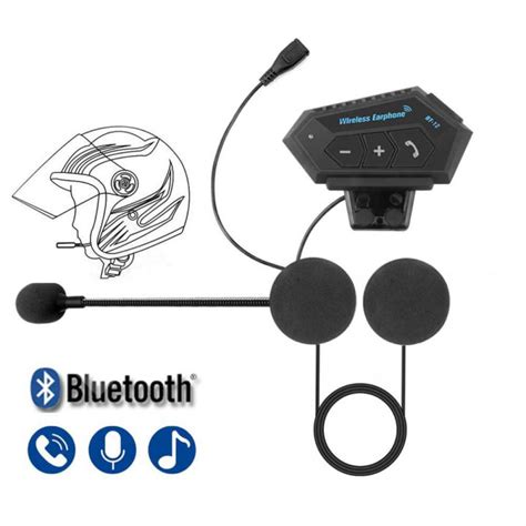 Intercom Headset Bluetooth Helm Motorcycle Anti Interference Bt 12