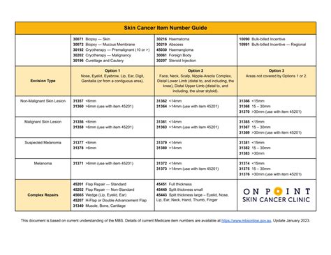 Skin Cancer Item Numbers Guide To Medicare Codes And Rebates