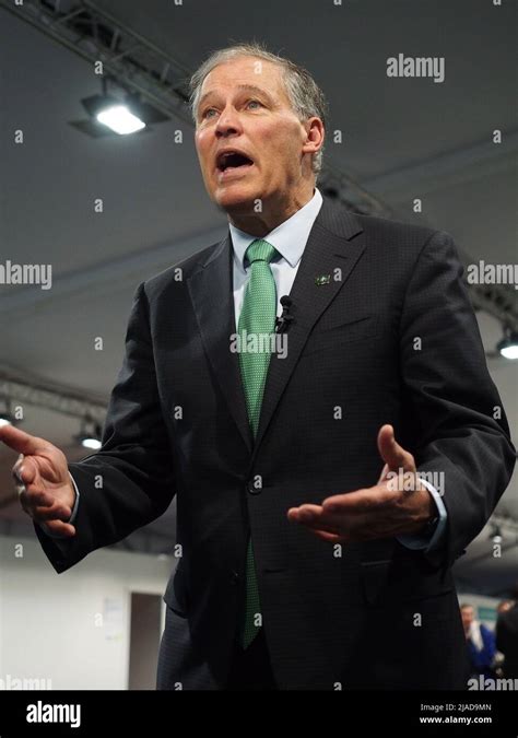 Jay Robert Inslee Governor Of Washington Speaking At The United