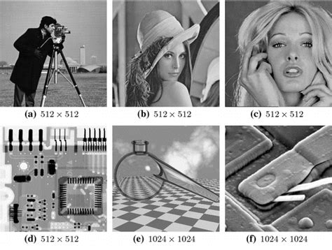 six grayscale images used in the experiments download scientific diagram