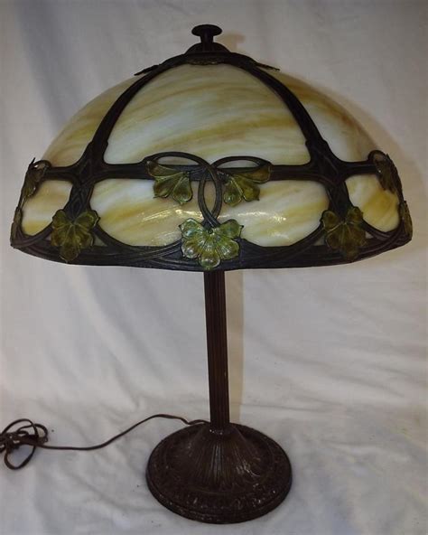Lot Slag Glass Table Lamp