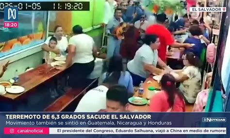 Sismo De Magnitud 62 Estremece El Salvador Canal N
