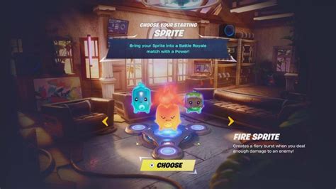 Which Fortnite Sprite Should You Choose First Fire Water Or Earth