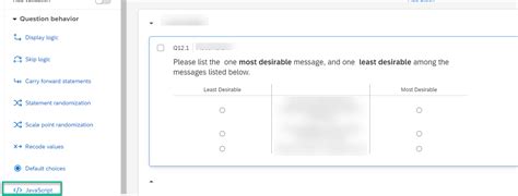 css code for maxdiff tables xm community