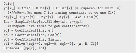 solved mathematica example 1 enter the code below to