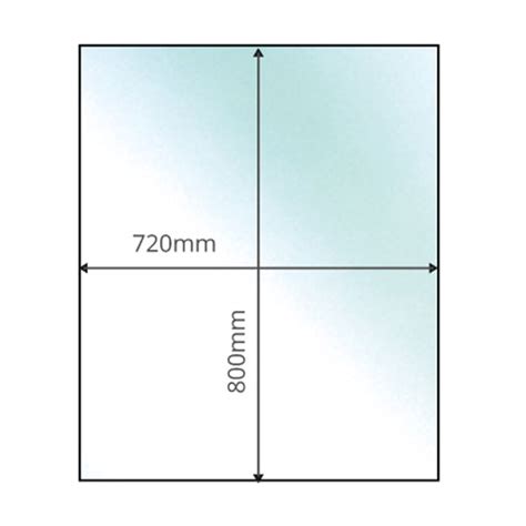 Glass Hearth Small Rectangle 12mm X 800mm X 720mm Flexible Flue Liners