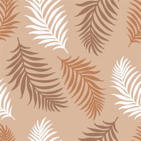 Premium Vector Abstract Seamless Pattern With Palm Branches Perfect Background For Fabric