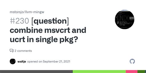 Question Combine Msvcrt And Ucrt In Single Pkg · Issue 230