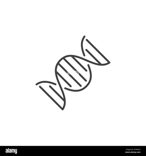 dna vector concept icon or design element in thin line style stock