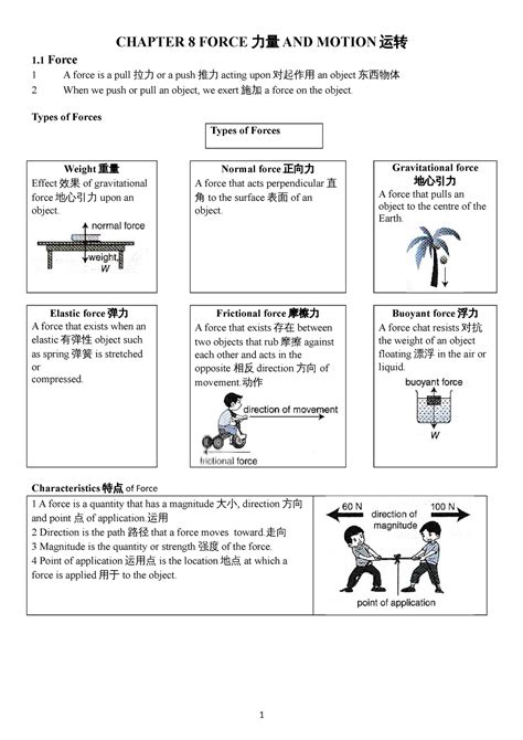F2 Chapter 8 Force And Motion Chapter 8 Force 力量 And Motion 运转 1 Force 1 A Force Is A Pull 拉力