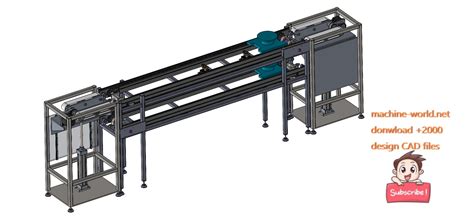 Industrial 3d Model Dual Speed Chain Conveyor Free Flow Conveyor Machine World