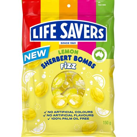 Life Savers Lemon Sherbert Bombs Fizz 150g Big W