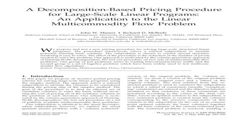 mamer mcbride 2000 a decomposition based pricing procedure for