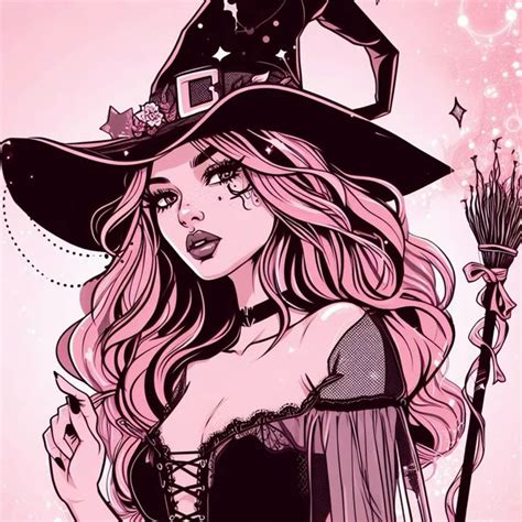 Pink Witch Pink Halloween Pfp Pink Witch Aesthetic Wallpaper Witch Pfp