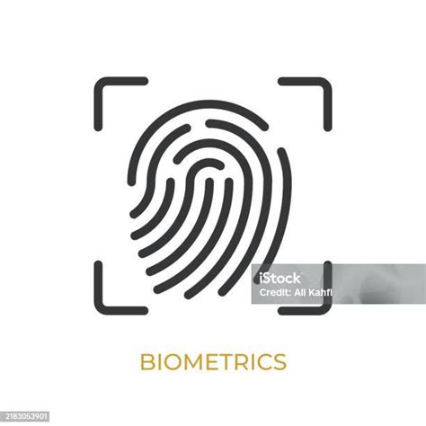 생체 인식 글리프 라인 아이콘입니다 어디에나 적용할 수 있는 가는 선 아이콘 단순하고 픽셀 완벽하며 현대적인 스타일 가입서에 대한 스톡 벡터 아트 및 기타 이미지 Istock