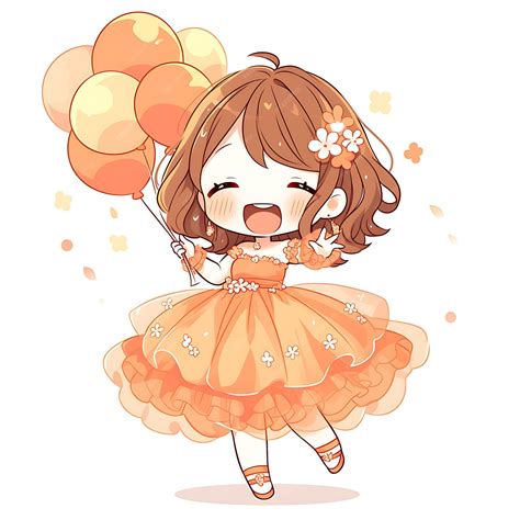 Premium Photo Bubbly Girl In Orange Strapless Dress With Tulle Skirt