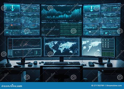 Network Operations Center White Royalty Free Stock Image 77466034