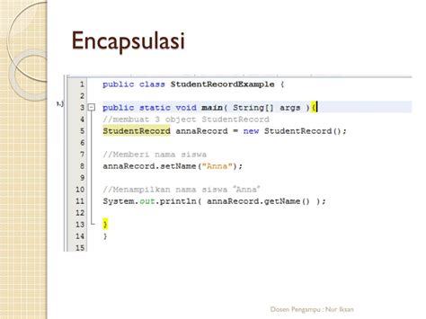 Ppt Enkapsulasi Accessor Method Mutator Method Powerpoint