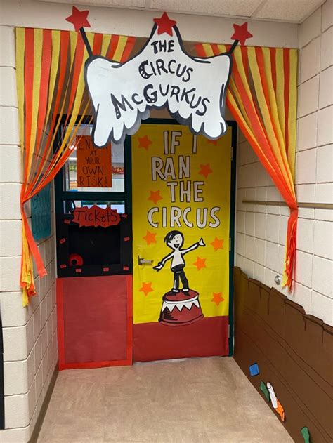 Dr Seuss Circus Mcgurkus Kindergarten Door Circus Classroom