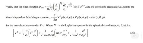 Solved Verify That The Eigen Function