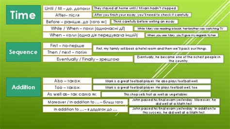 Linking Words Time Sequence Addition Pdf