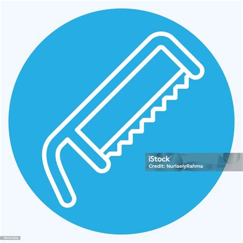 아이콘 쇠톱 목공 기호와 관련이 있습니다 파란 눈 스타일 심플한 디자인 편집 가능 간단한 일러스트레이션 개선에 대한 스톡 벡터 아트 및 기타 이미지 Istock